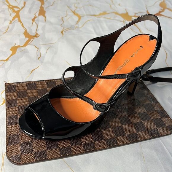 Via Spiga | Shoes | Viaspiga Black Patent Heels With Peep Toe | Poshmark